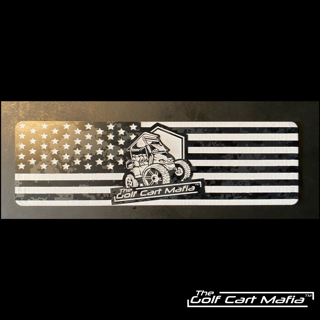 The Golf Cart Mafia™ Clean Flag Laser Engraved Emblem | The Golf Cart Mafia